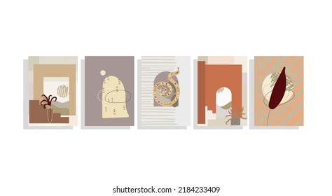 Mid Century Modern Template Vector Set Stock Vector (Royalty Free ...