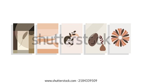 Mid Century Modern Template Vector Set Stock Vector (Royalty Free ...