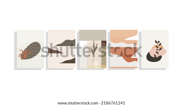 Mid Century Modern Template Vector Set: เวกเตอร์สต็อก (ปลอดค่าลิขสิทธิ์ ...