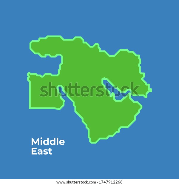 Middle East Map Icon Illustration Vector Stock Vector (Royalty Free ...