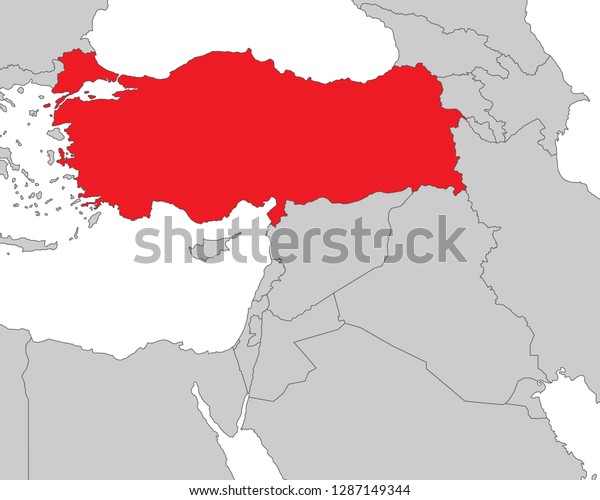Middle East Orient Map Stock Vector (Royalty Free) 1287149344 ...