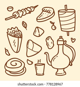 2,723 Kebab Doodle Images, Stock Photos & Vectors | Shutterstock