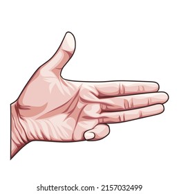 Middle Threefinger Vector Like Shot White Stock Vector (Royalty Free ...