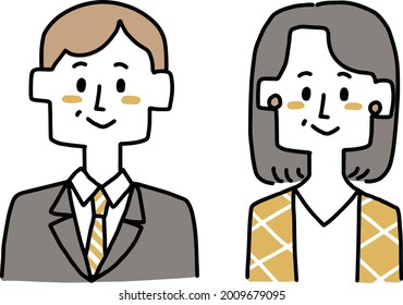 343 Middle aged couple isolated Stock Vectors, Images & Vector Art ...
