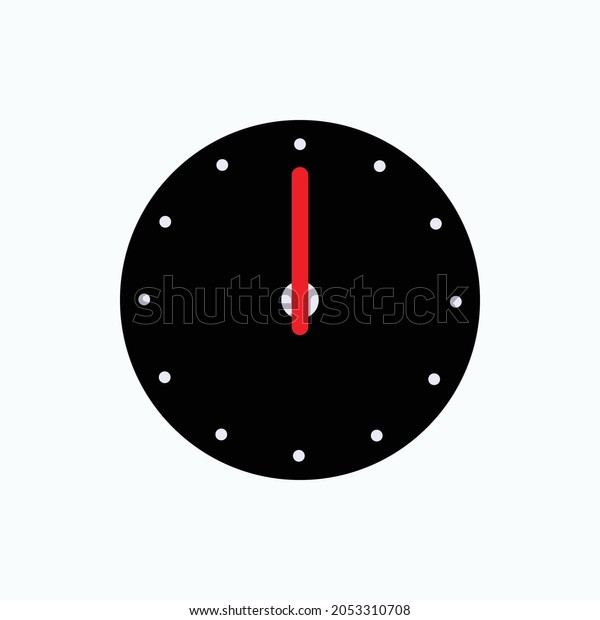 Midnight Icons Clock Symbol Vector Stock Vector (Royalty Free ...
