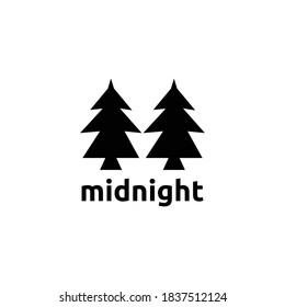 Midnight Logo Vector Symbols Tree Stock Vector (Royalty Free ...