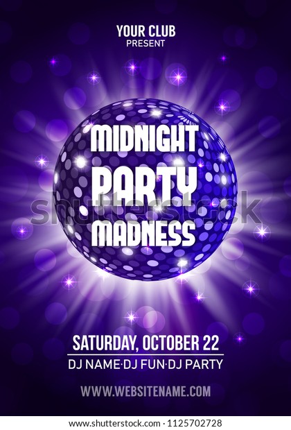 Midnight Madness Party Template Poster Vector Stock Vector (Royalty ...