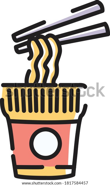Mie Noodle Cup Icon Vector Stock Vector (Royalty Free) 1817584457 ...