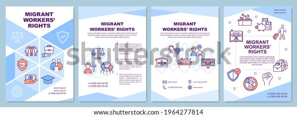 Migrant Workers Rights Brochure Template Immigrant Stock Vector ...