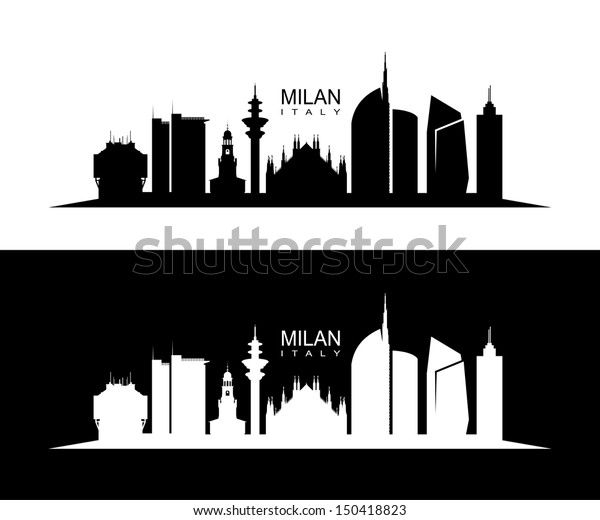 Milano skyline - illustrazione vettoriale