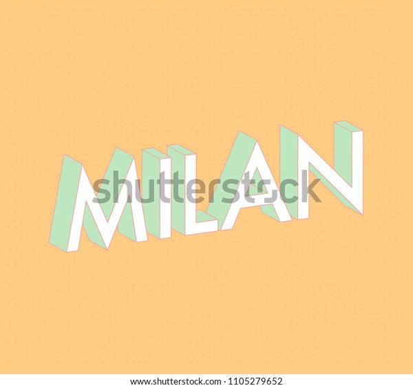 Milan Vector City Name Series Modern Stock Vector (Royalty Free ...