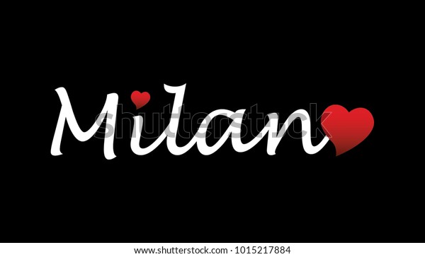 Milano City Logo Type Writing Black Stock Vector (Royalty Free ...