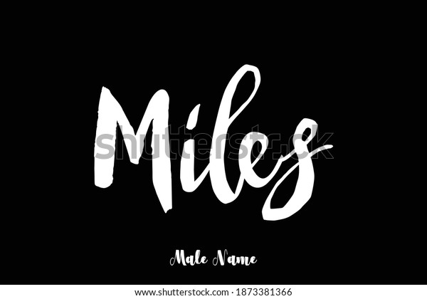 Milesmale Name Bold Cursive Calligraphy Typeface Stock Vector (Royalty ...