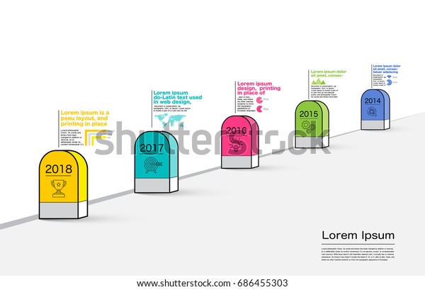 Milestone Company Infographic Vector Stock Vector (Royalty Free) 686455303