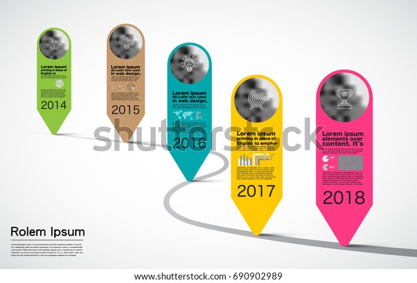 Milestone Company Infographic Vector Stock Vector (Royalty Free ...