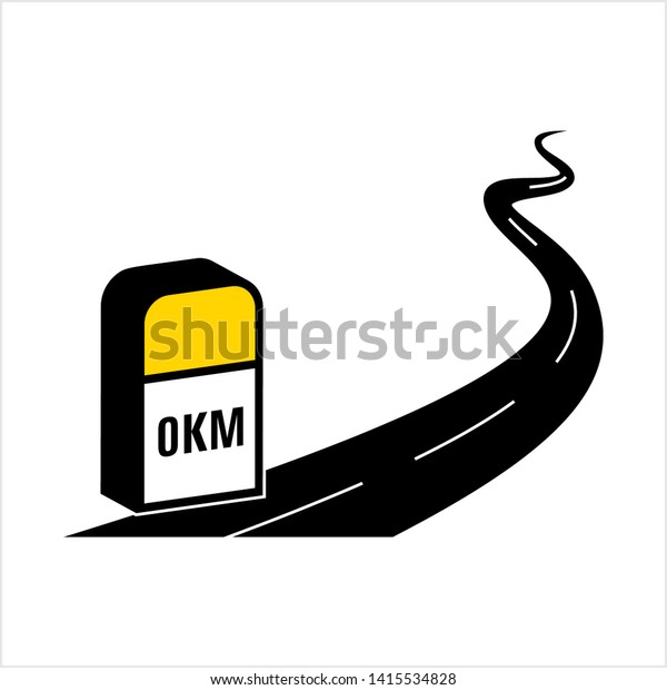 Milestone Icon Road Side Distance Detail Stock Vector (Royalty Free ...