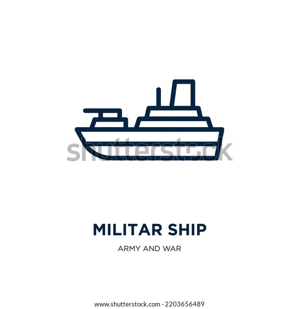 Militar Ship Icon Army War Collection Stock Vector (Royalty Free ...