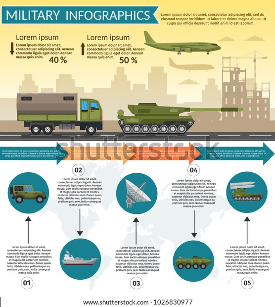 Military Army Big Set Base Information Stock Vector (Royalty Free ...