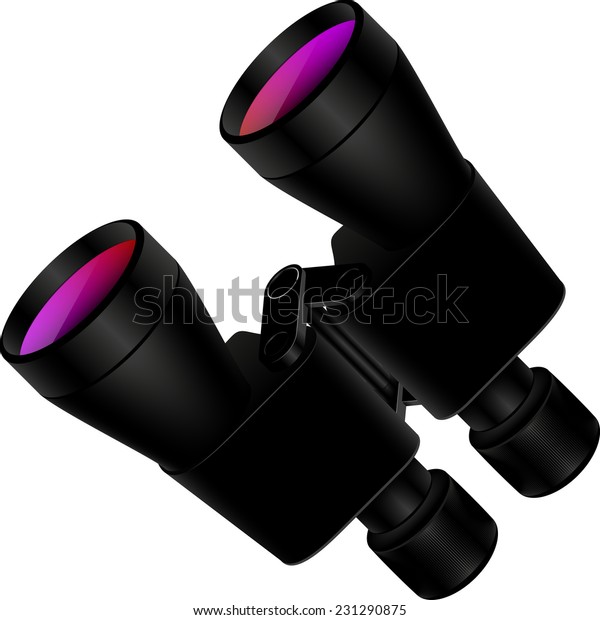 Military Binoculars Abstract Vector Illustration Isolated Stock Vector ...
