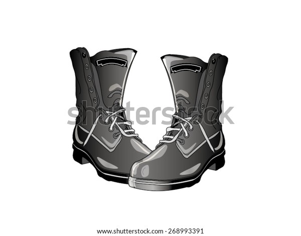 Military Boots Vector Illustration Stock Vector (Royalty Free ...