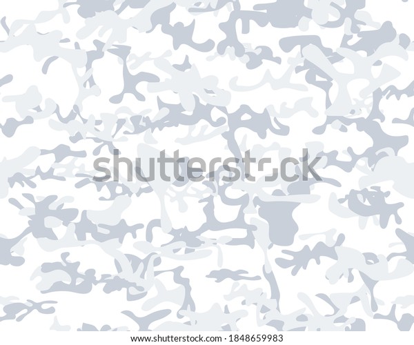 Military Camouflage Pattern White Camo Print Stock Vector (Royalty Free ...