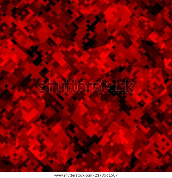 Military Camouflage Seamless Pattern Aggressive Red Stock Vector ...