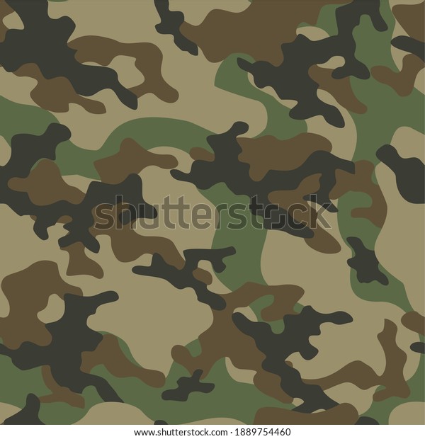 Military Camouflage Vector Seamless Pattern Stock Vector (Royalty Free ...