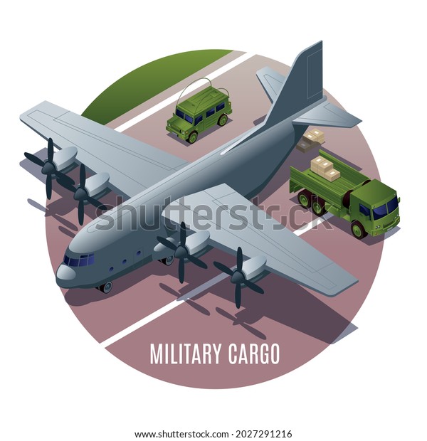 Military Cargo Air Force Loading On Stock Vector (Royalty Free ...