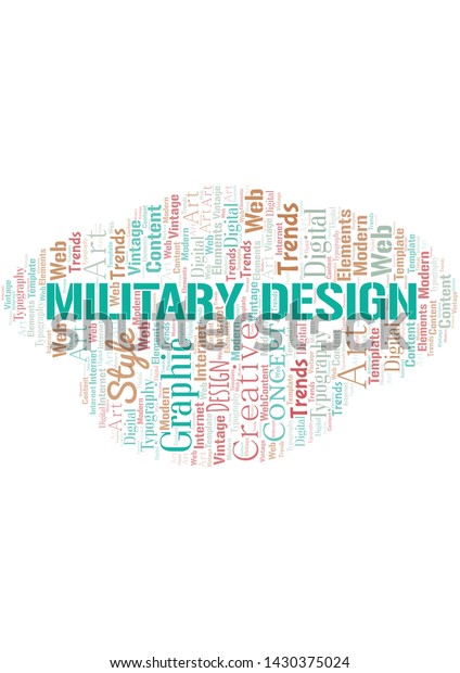 Military Design Word Cloud Wordcloud Made Stock Vector (Royalty Free ...