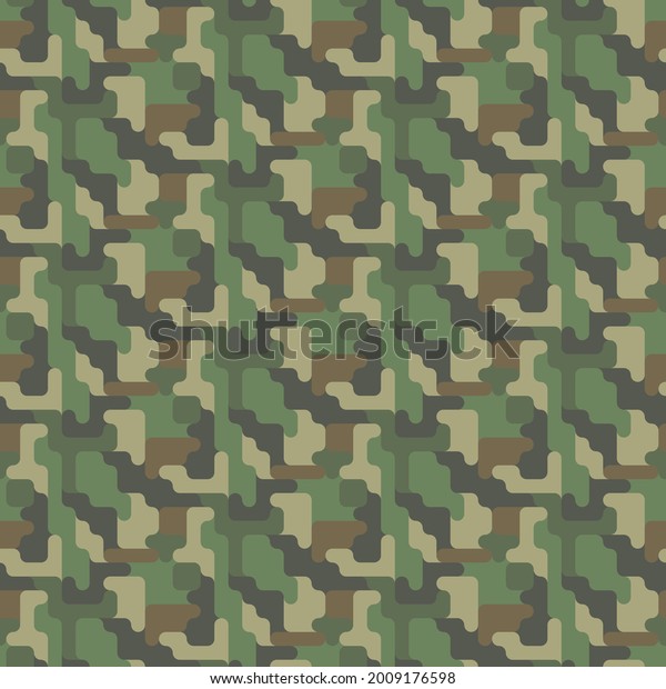 Military Digital Camouflage Pattern Seamless Rounded Stock Vector ...