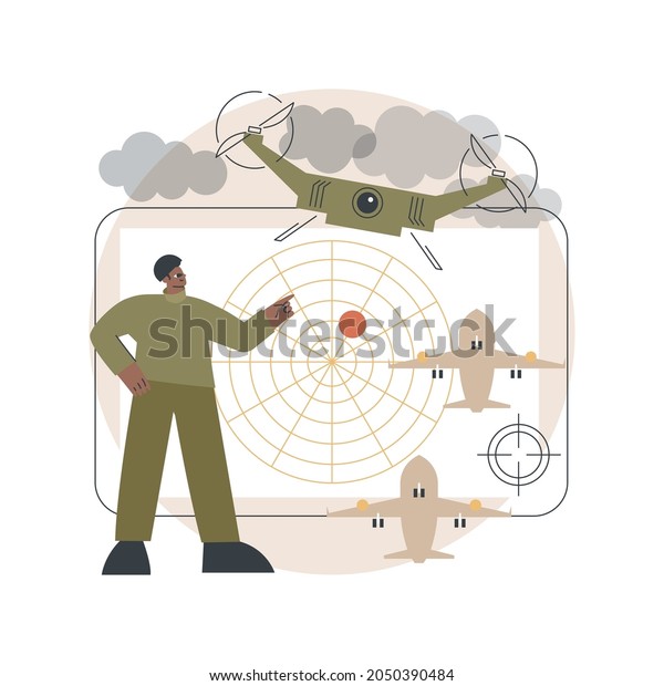 Military Drone Abstract Concept Vector Illustration Stock Vector ...