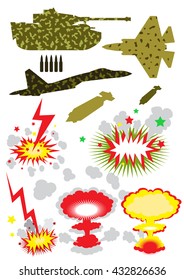 Military Equipment Vector Stock Vector (Royalty Free) 432826636 ...