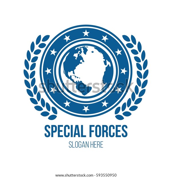 Military Globe Shield Theme Logo Design Stock Vector (Royalty Free ...