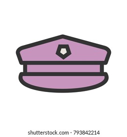 Hat Military Uniform Icon Vector Image Stock Vector (Royalty Free ...