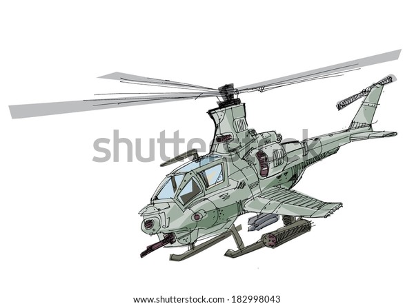 Military Helicopter Cartoon Stock Vector (Royalty Free) 182998043