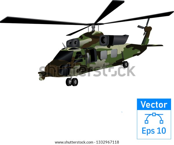 Military Helicopter Design Vector Stock Vector (Royalty Free ...