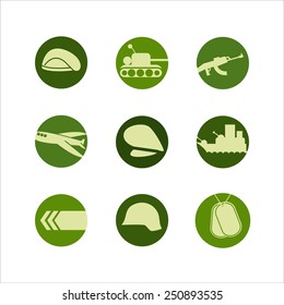 Military Icon Set Stock Vector (Royalty Free) 250893535 | Shutterstock