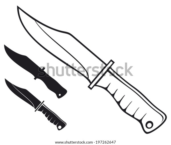 Military Knife Stock Vector (Royalty Free) 197262647