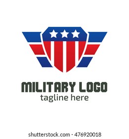 Military Army Logo Template Wings 3 Stock Vector (Royalty Free) 1501227818