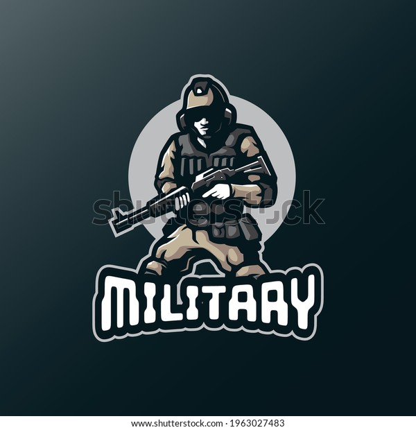 Military Mascot Logo Design Vector Modern Stock Vector (Royalty Free ...