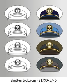 Military Officer Hat Generic Design Vector Stock Vector (Royalty Free ...
