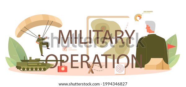 Military Operation Typographic Header Millitary Force Stock Vector ...