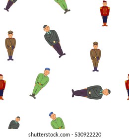 Types Soldiers Pattern Cartoon Illustration Types Stock Vector (Royalty ...