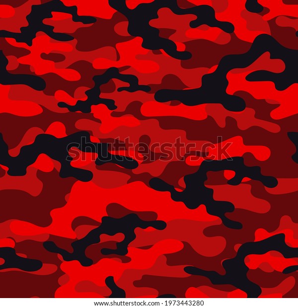 Military Red Camouflage Vector Seamless Print Stock Vector (Royalty ...