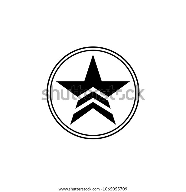 Military Star Circle Icon Element Communism Stock Vector (Royalty Free ...