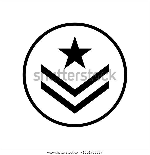 Military Star Emblem Icon Vector Stock Vector (Royalty Free) 1801733887 ...