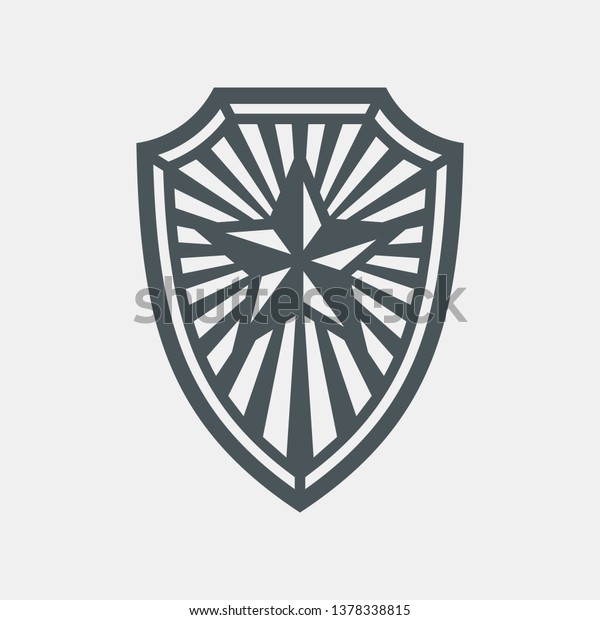 Military Star Shield Quality Vector Illustration Stock Vector (Royalty ...