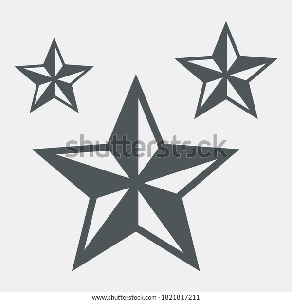 Vektor Stok Military Star Vector Quality Vector Illustration (Tanpa ...