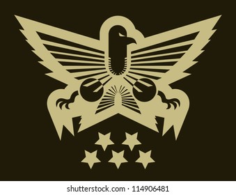 Nautical Star Wings Protection Guidance Stock Vector (Royalty Free ...