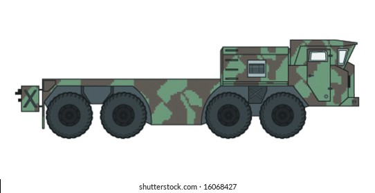 Military Transporter Vector Stock Vector (Royalty Free) 16068427 ...